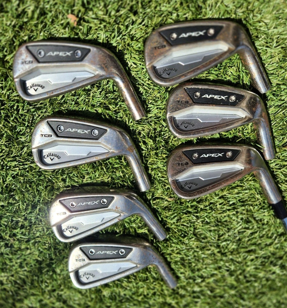 CALLAWAY APEX TCB FORGED 24' IRONS 4-PW - LIMITED EDITION RAW - HEADS ...
