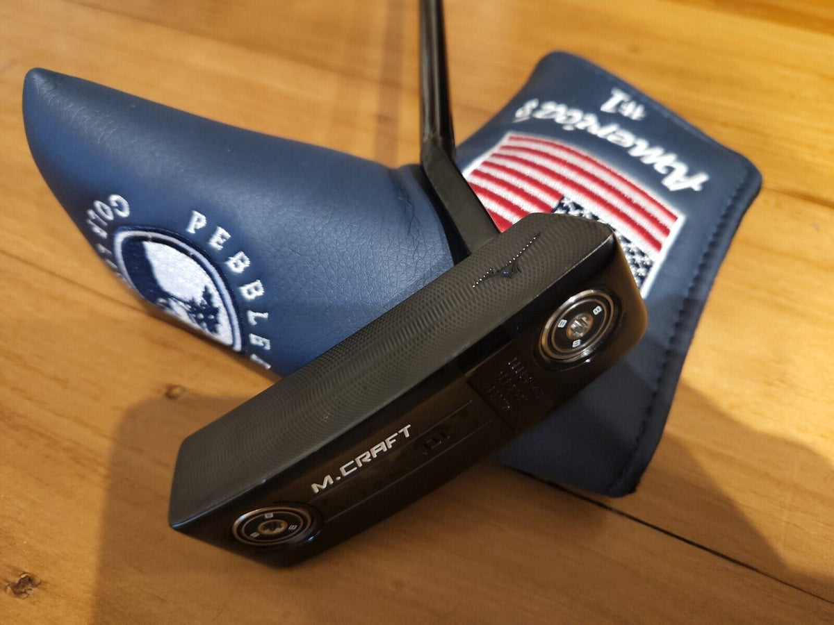 MIZUNO OMOI M CRAFT 01 MILLED FORGED BLACK PUTTER 34" - Headcover Incl ...