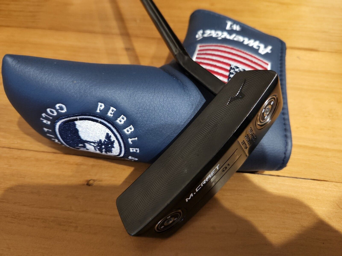 MIZUNO OMOI M CRAFT 01 MILLED FORGED BLACK PUTTER 34" - Headcover Incl ...